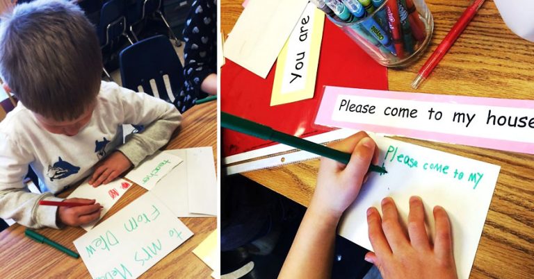 Kindergarten Word Work: How to Set Up a Write-a-Message Center