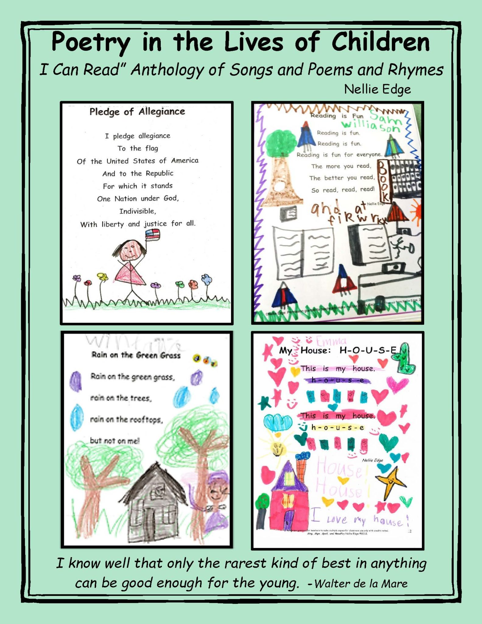 Free Poetry "I Can Read" Notebook Pages - Nellie Edge