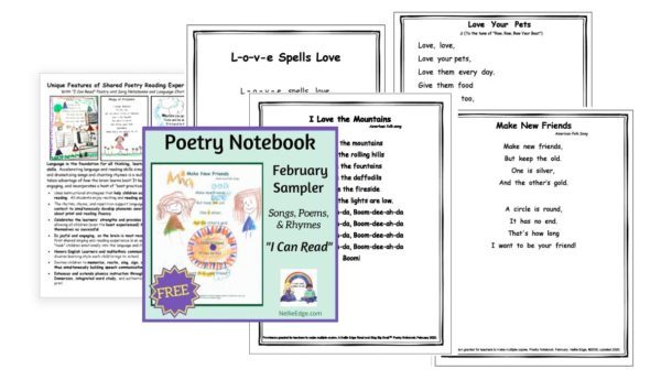 February Poetry Notebook Freebie