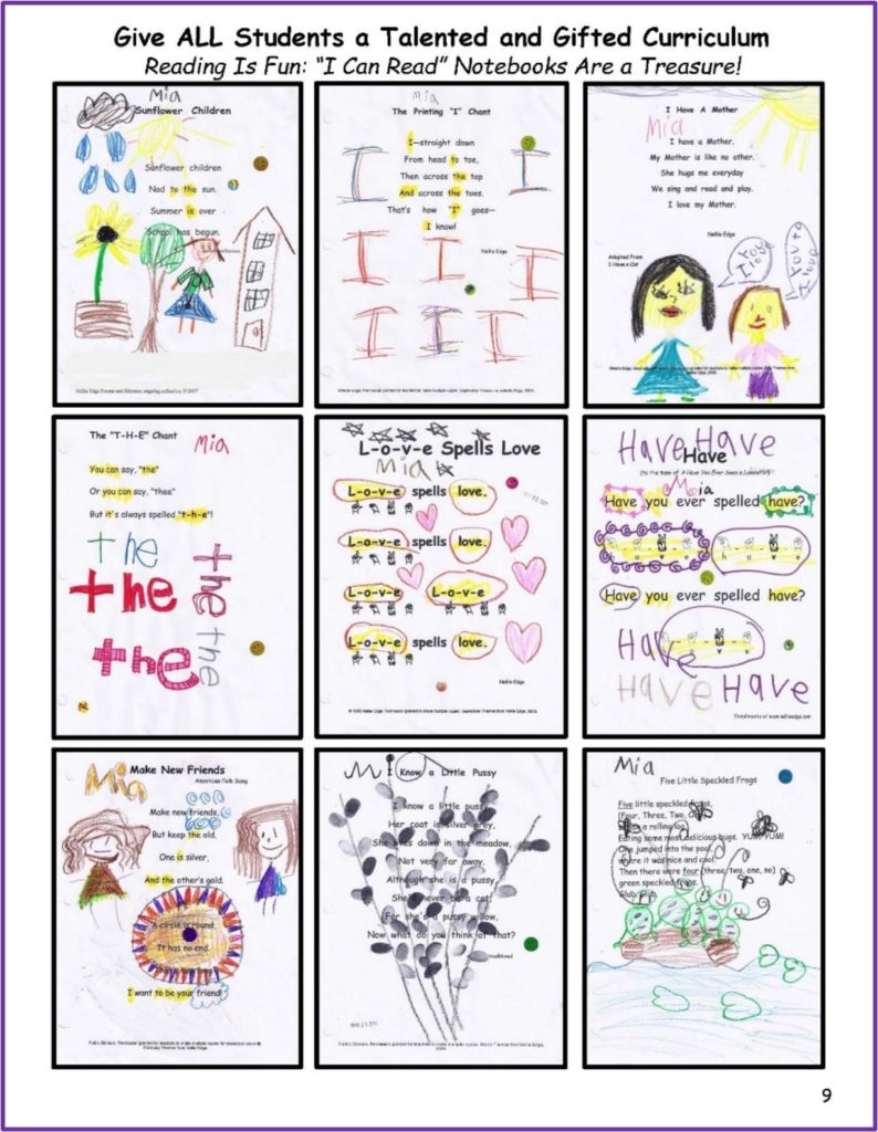 Poetry “I Can Read” Notebook Double Bonus: