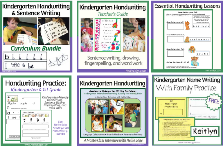 Kindergarten-Friendly Handwriting by Nellie Edge
