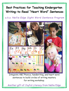 What Are Nellie Edge Writing-to-Read “Heart Words?”